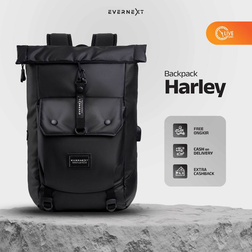 Evernext - Waterproof Men's Backpack, Boys' School Bag, Harley Laptop ...