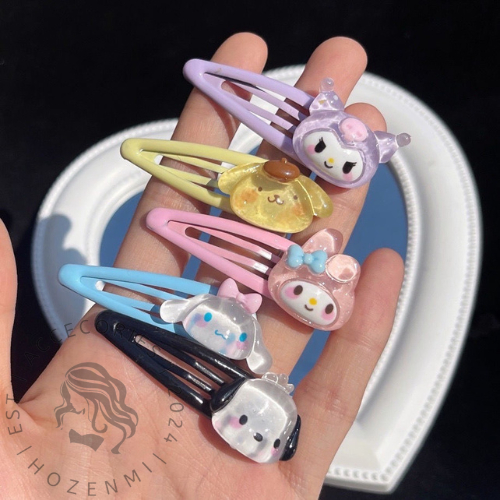 HR022 Sanrio Character HairPin Animated Kuromi Melody Pompompurin ...