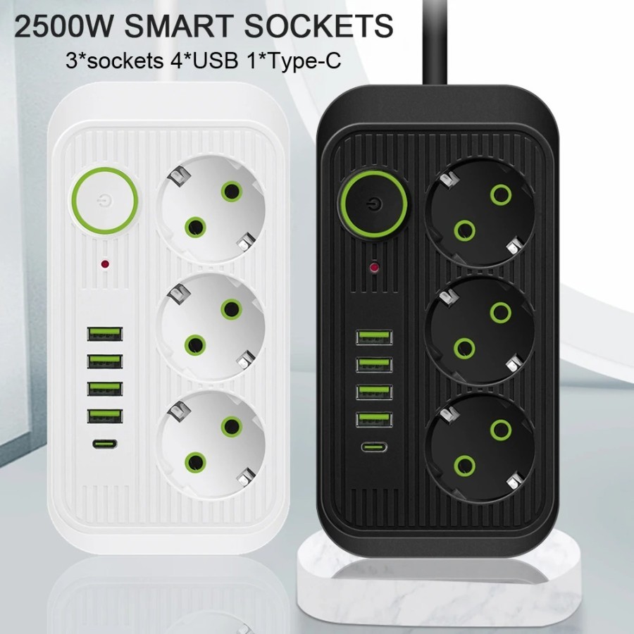Socket 4 USB 1 USB Type C 10A 250V 2500W 2.1A 3 Holes | Shopee Malaysia