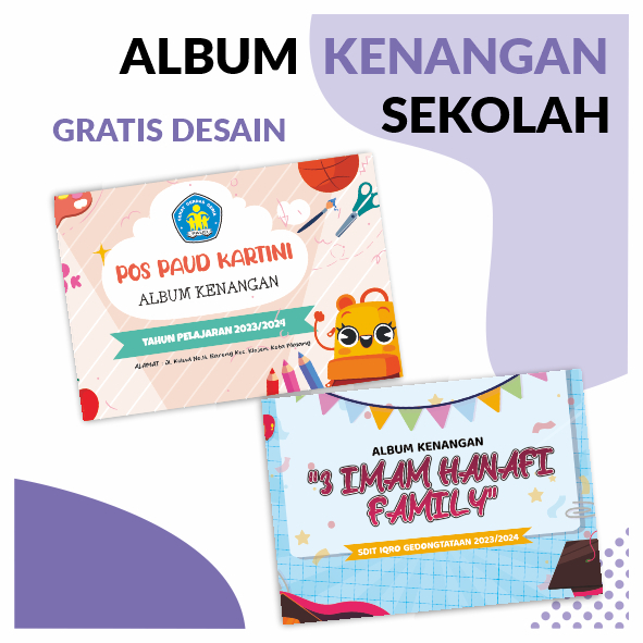 PRINT SCHOOL AUTHORITY ALBUM BOOK / YEARBOOK 2025 TK/SD/SMP FREE DESIGN ...