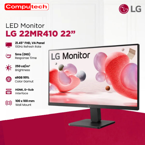 LG LED Monitor 22MR410 22" Inch Full HD Display with AMD FreeSync VA ...
