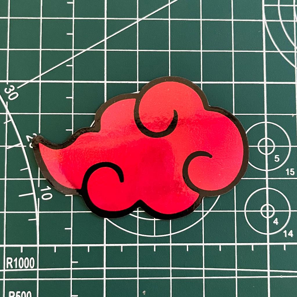 Naruto Akatsuki hologram sticker || Hologram Akatsuki logo naruto anime ...