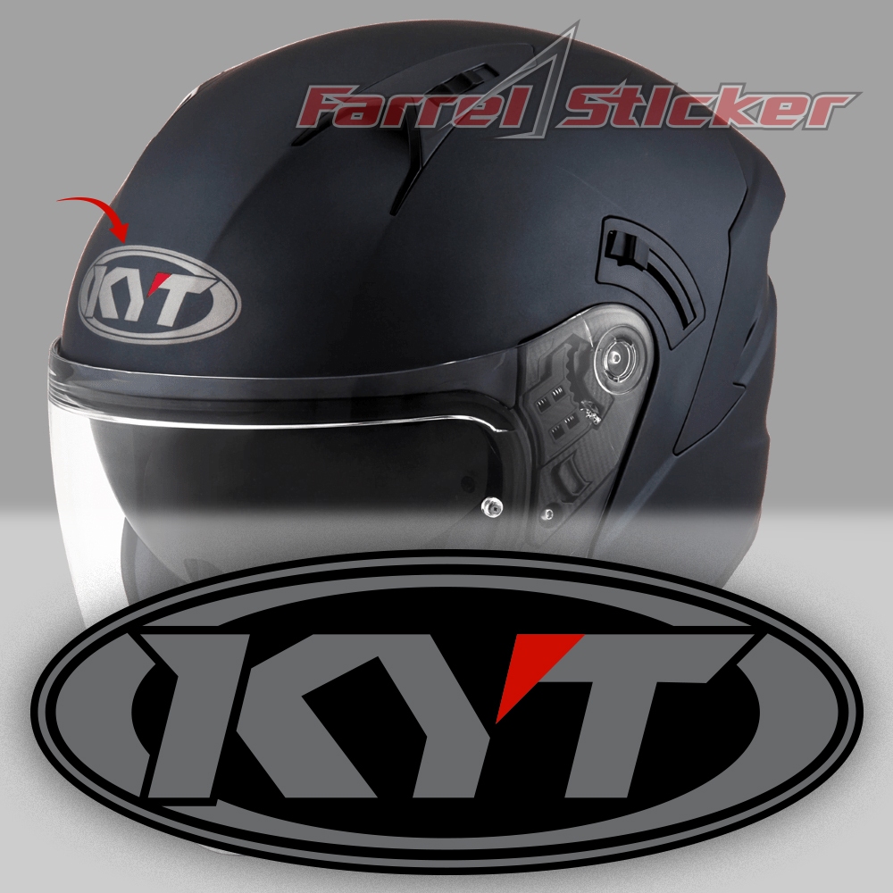 Helmet sticker kyt oval silver sticker | Shopee Malaysia