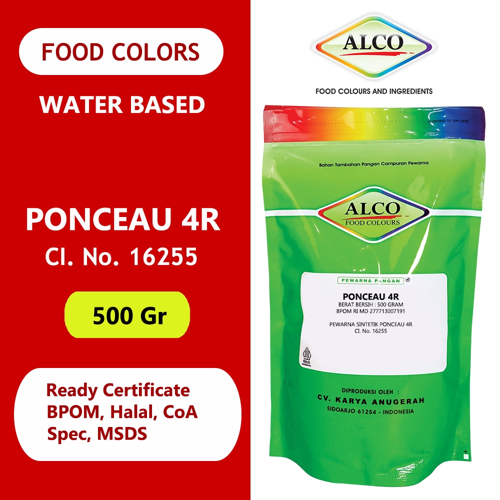 MERAH ONCEAU 4R CI 16255 Bright Red Water Based Soluble ALCO Powdered ...