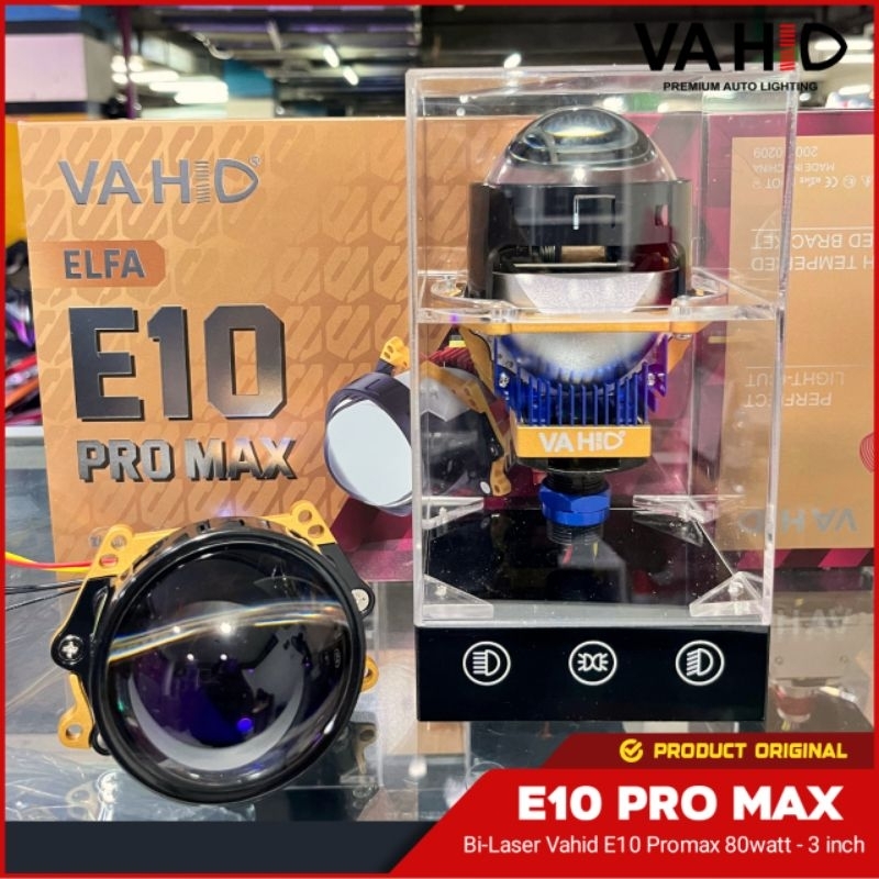 BI LASER VAHID E10 PROMAX | Biled Projie 3 inch Low Beam 70 High Beam 80 watts | Led Projector ...