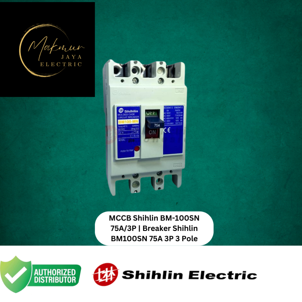 MCCB Shihlin BM-100SN 75A 3P – Molded Case Circuit Breaker 3 Pole ...