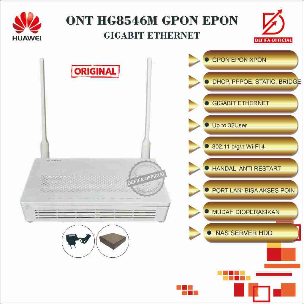 FTTH Modem Wifi Wireless Router Huawei HG8546M ONT EPON GPON Mantabs ...