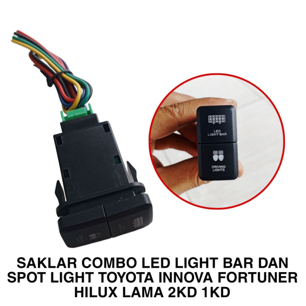 Toyota Innova Fortuner hilux led light bar and spot combo switch ...