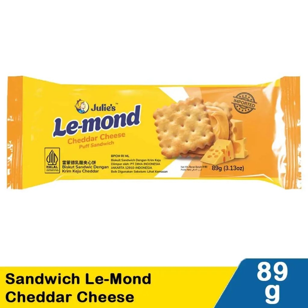 Julies Le-Mond Cheddar Cheese Puff Sandwich SMALL PACK 89gr | Shopee ...