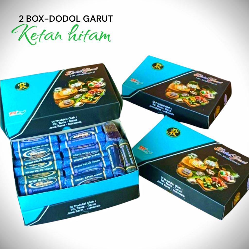 2 boxes of dodol garut black sticky rice by a sweet snack | Shopee Malaysia
