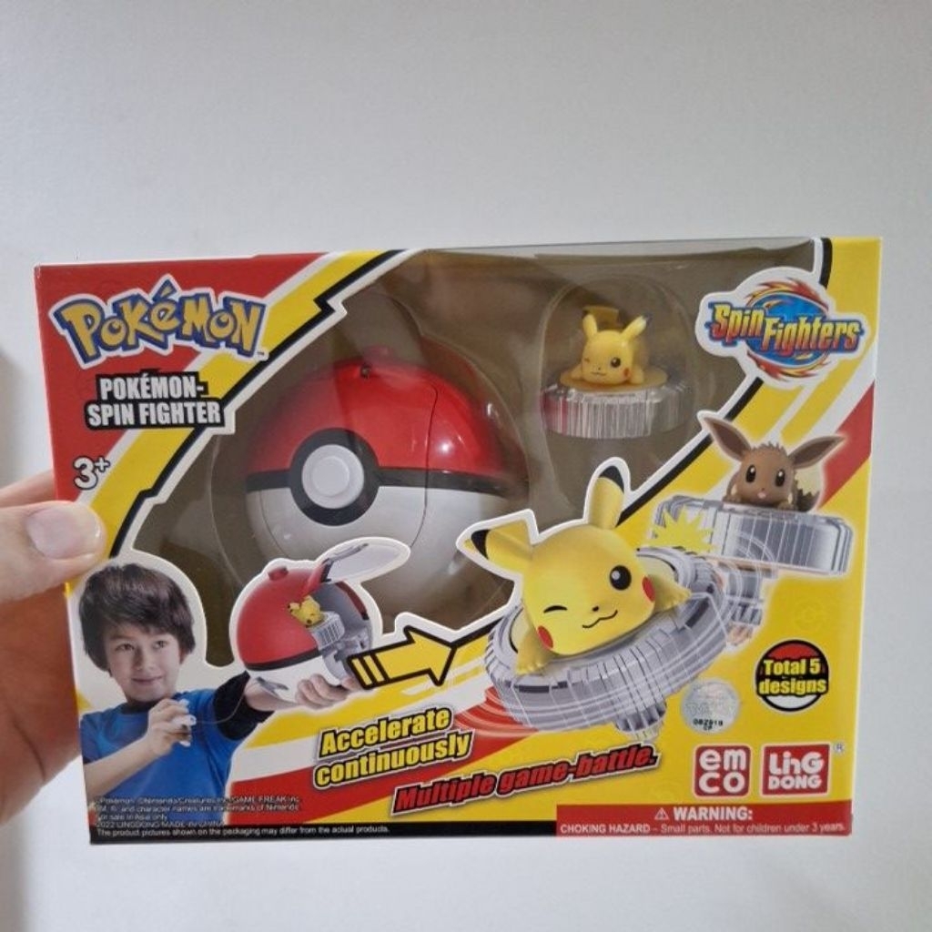 Pokemon Spin Fighter Gangsing Pikachu Original Emco Ling Dong Toy ...