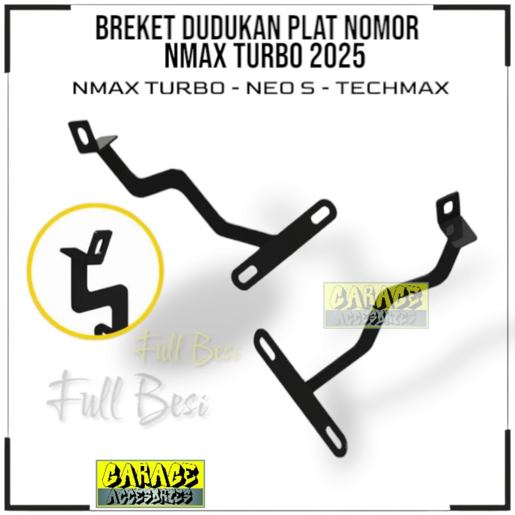NMAX TURBO 2025 number plate holder bracket | Shopee Malaysia