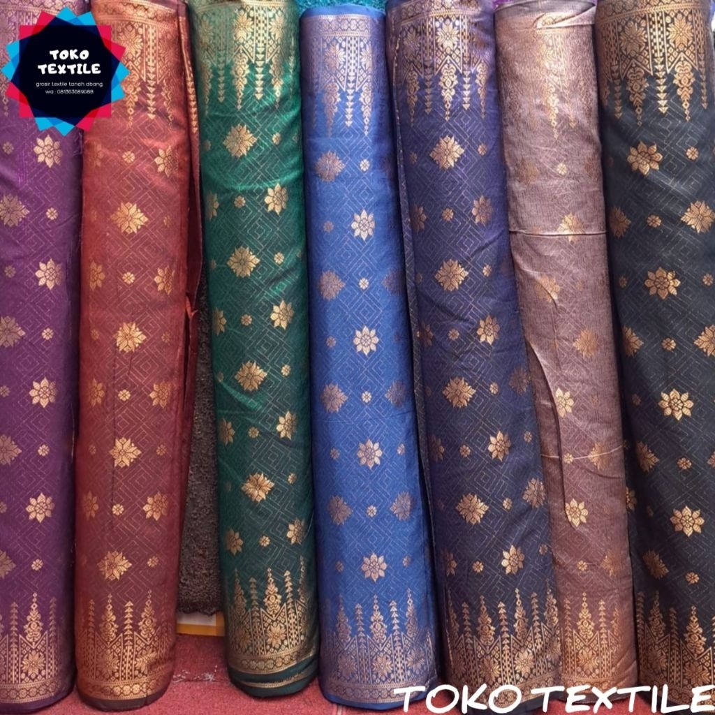(Price Per 0.5 Meter) Latest songket fabric material | Shopee Malaysia