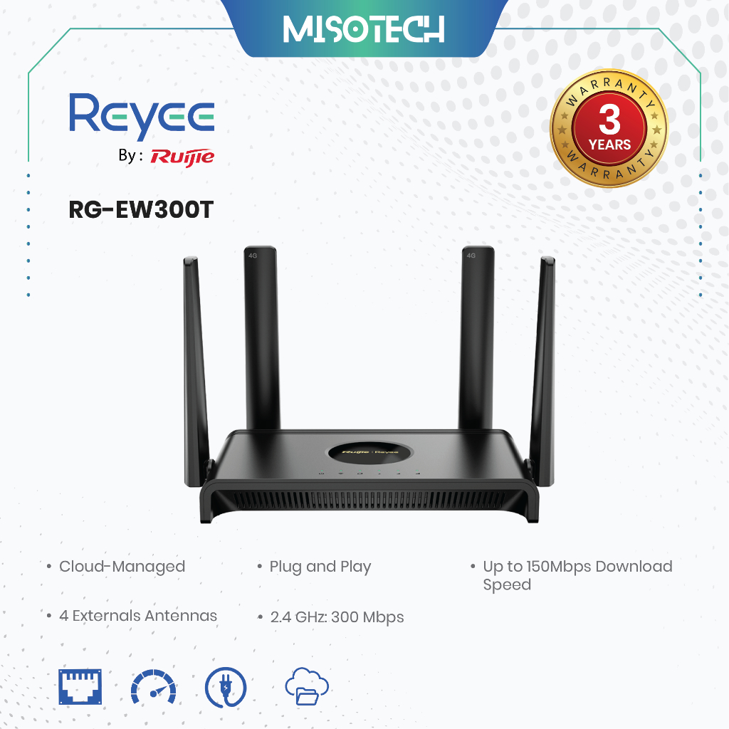 Ruijie Reyee RG-EW300T Wireless 4G Router LTE Wi-Fi 4 300M | Shopee ...