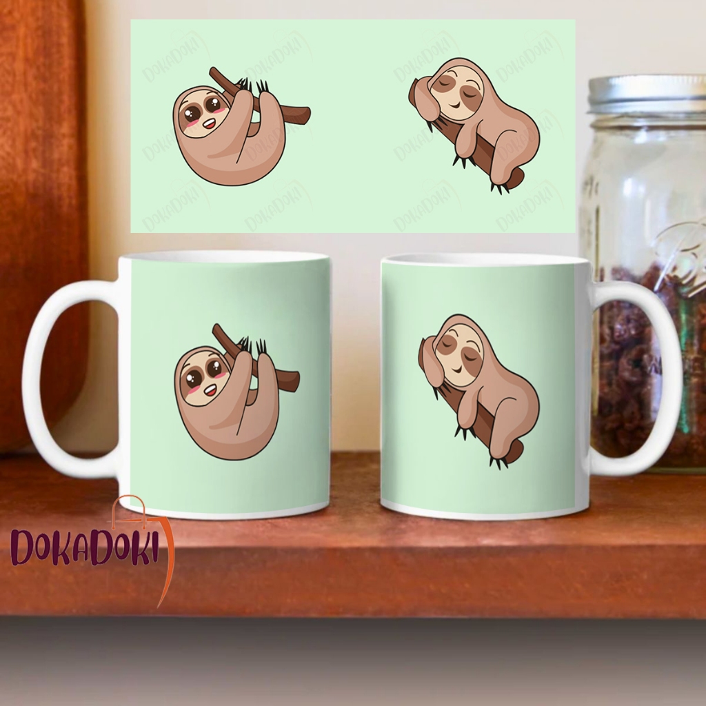 Shy sloth with its huge eyes in a mild brown color is real oda to cute ...