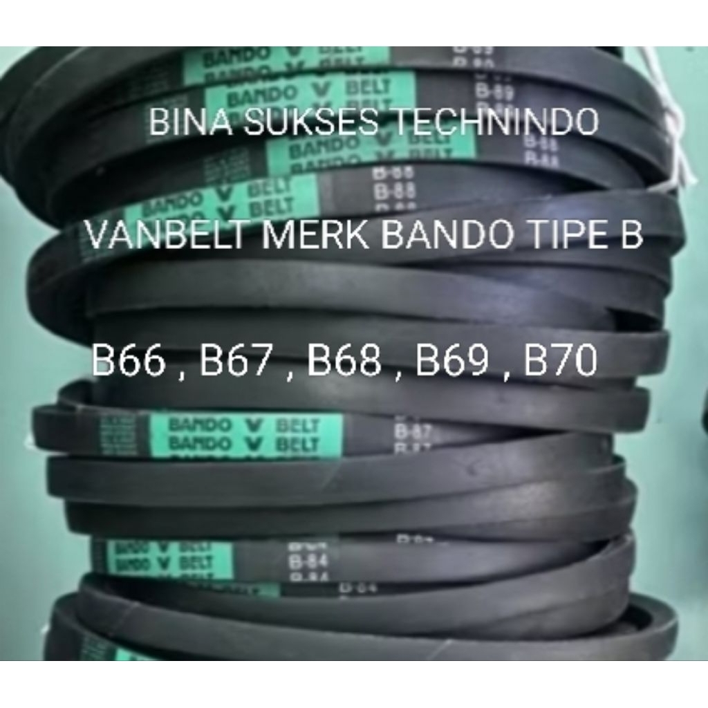 V-BELT BANDO TYPE B66, B67, B68, B69, B70 / VBELT / V BELT / VANBELT / VAN BELT / FANBELT ...
