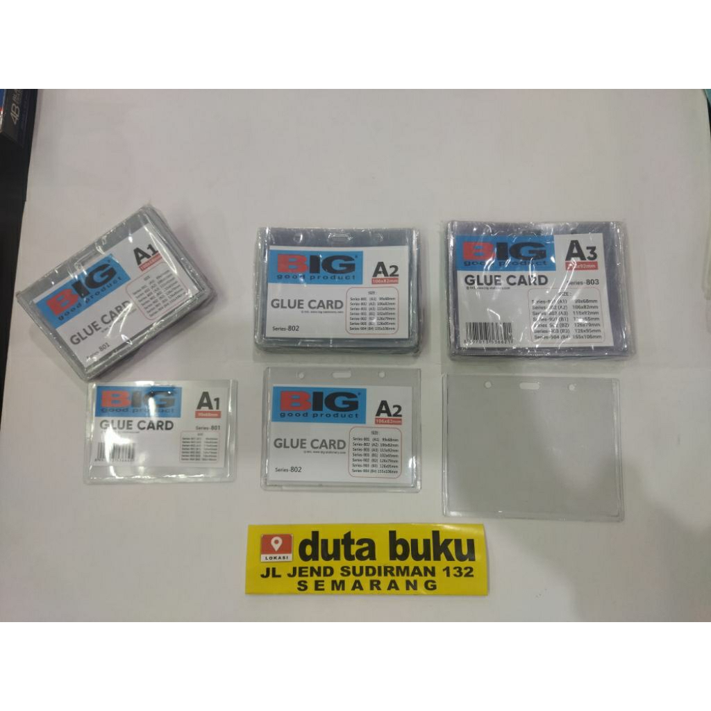 Plastic Mica ID Card Holder / BIG Clear Name Tag Size A1/A2/A3 B1/B2/B3 ...