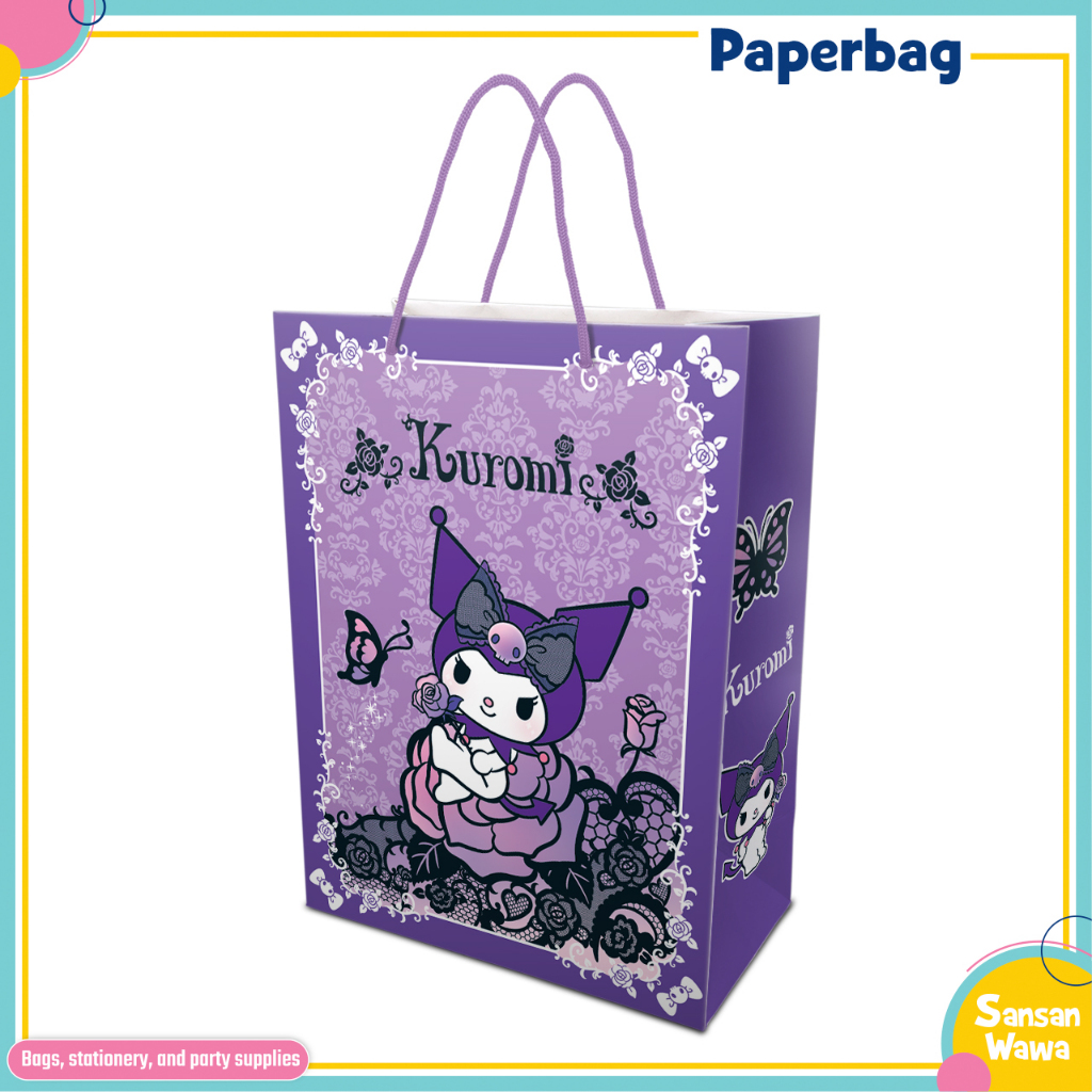 Kuromi paper bag goodie bag souvenir, birthday paper bag - available in ...