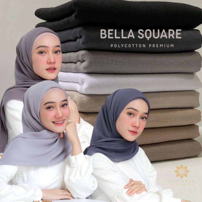 BELLA SQUARE PREMIUM Rectangular Hijab 50 Colors Bella Square ...