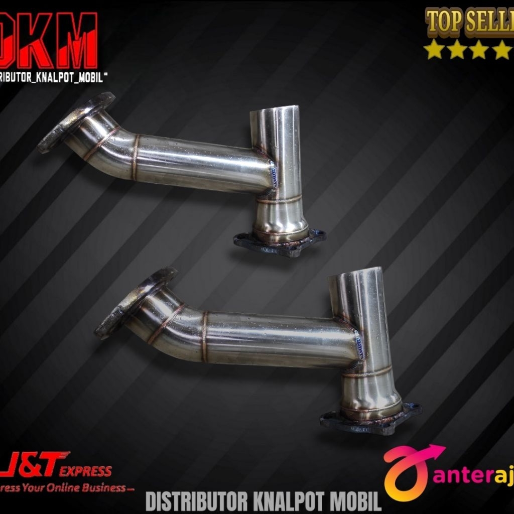 Downpipe Piu Piu pajero Exceed, full stainless steel material ...