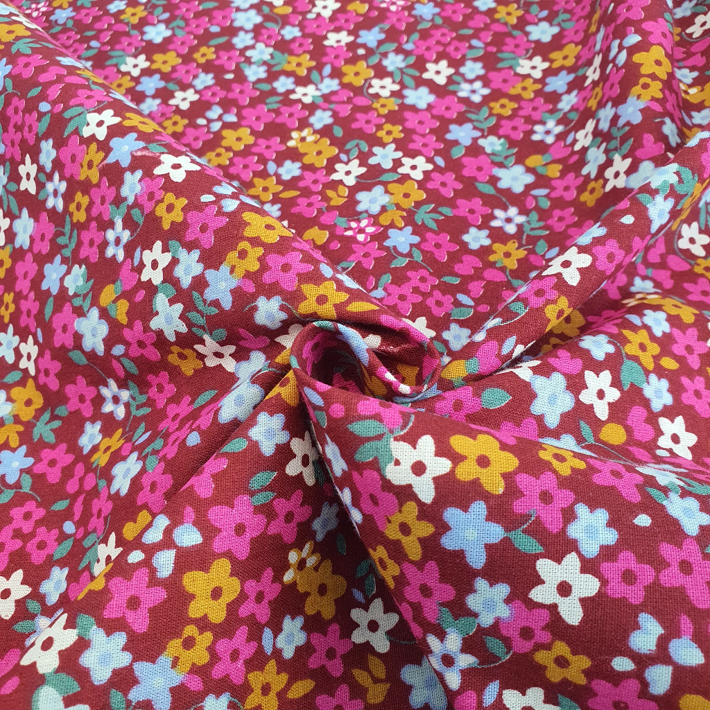 Cotton Motif Floral Carriage Red (Pronto Moda) | Shopee Malaysia
