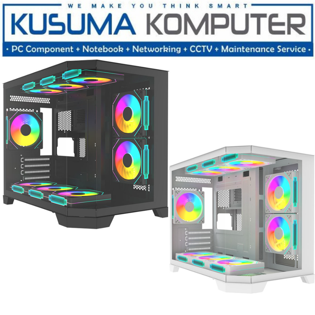 VENOMRX TITAN 3D PRO Black / White Micro ATX Gaming Case | Shopee Malaysia