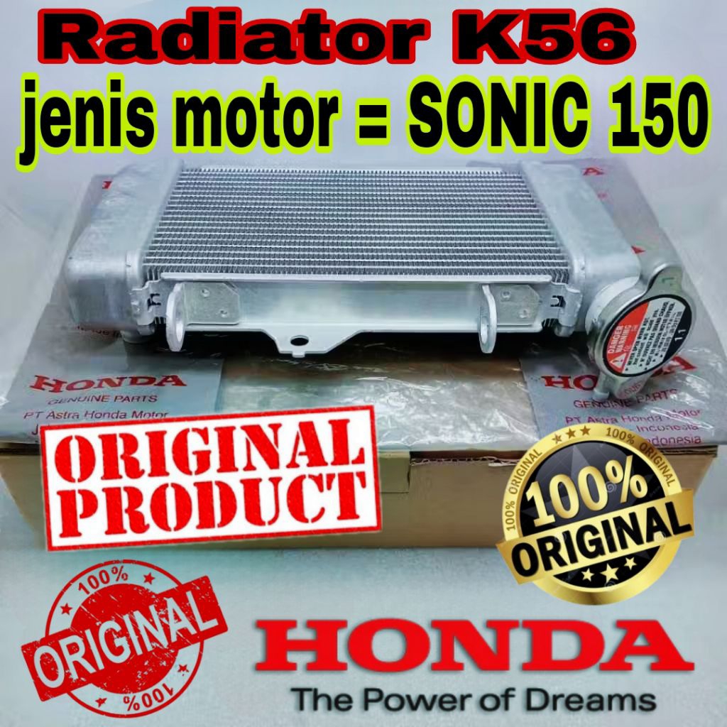 K56 RADIATOR ORIGINAL ORIGINAL HONDA SONIC 150, SUPRA GTR 150 ORIGINAL ...