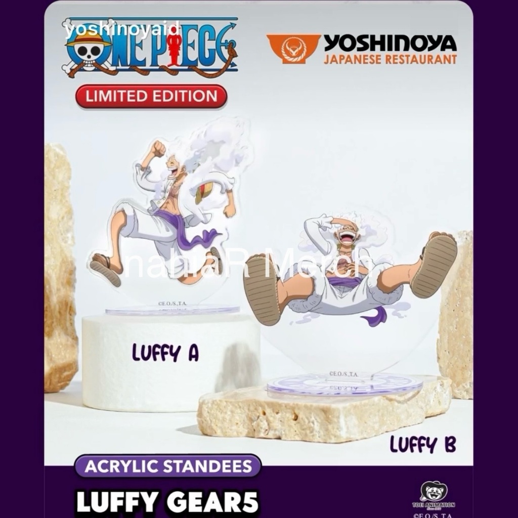 One Piece x Yoshinoya Official Acrylic Standee Luffy Gear 5 | Shopee ...