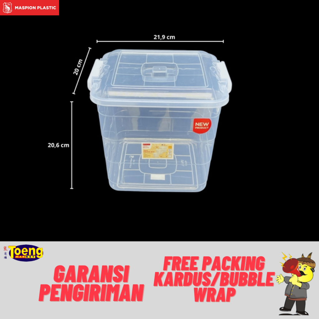 Maspion Multipurpose Container BOX - TEKA SQUARE BOX S5 B-CS317 MP ...