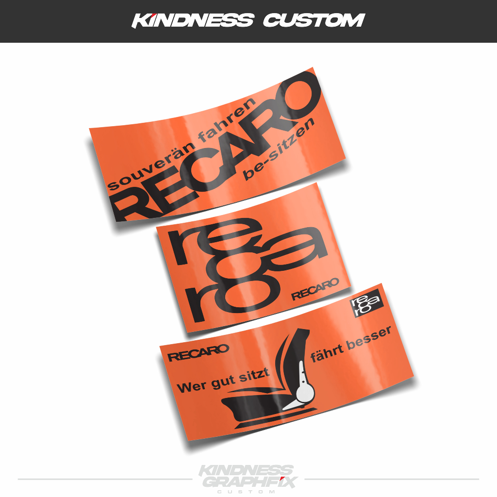 Recaro sticker (mirror sticking from inside glass) | Shopee Malaysia