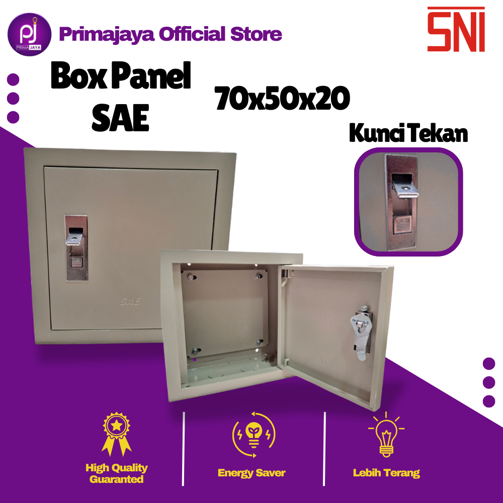 SAE 70x50x20 SNI Electrical Panel Box – Indoor Safe Press Lock 1 mm ...