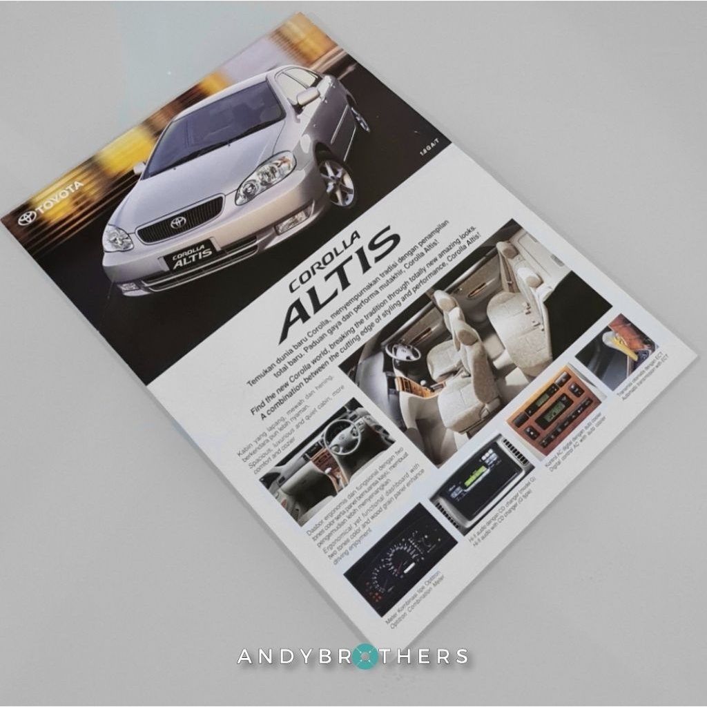 Toyota Corolla Altis Brochure/Flyer/Catalog (Gen-1 Prefacelift) 2002 ...