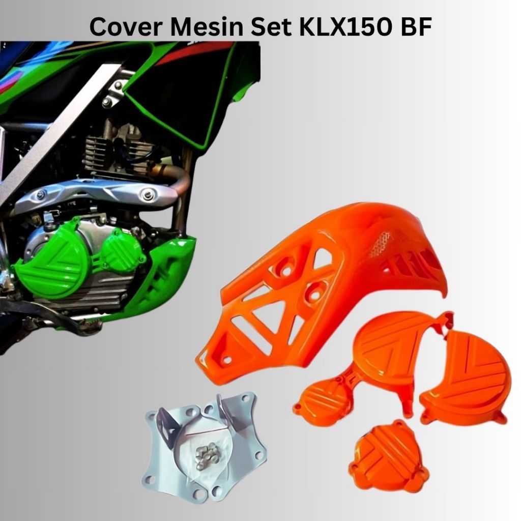 MESIN KLX 150 BF Engine Cover Set + KLX 150 Side Cover New Dtracker150 ...