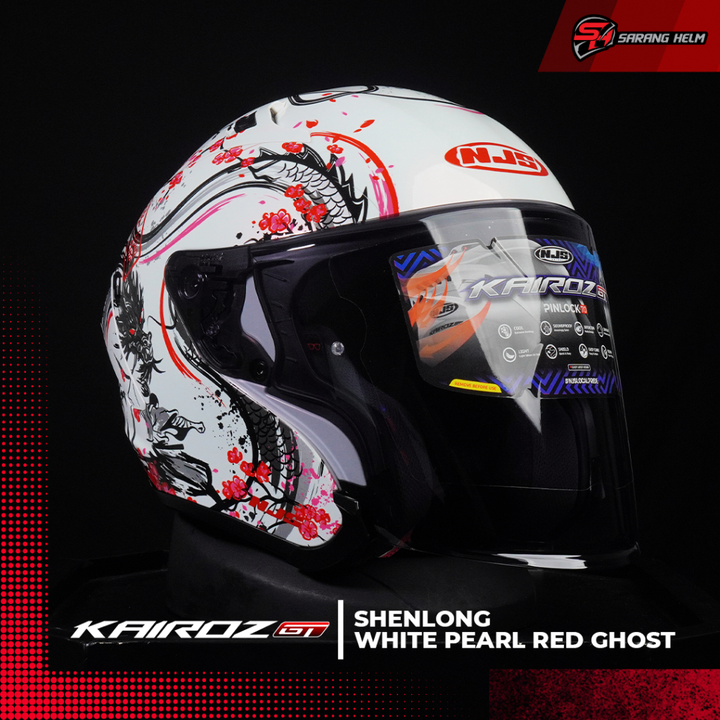 Njs Kairoz GT Shenlong - Half Face Helmet | Shopee Malaysia
