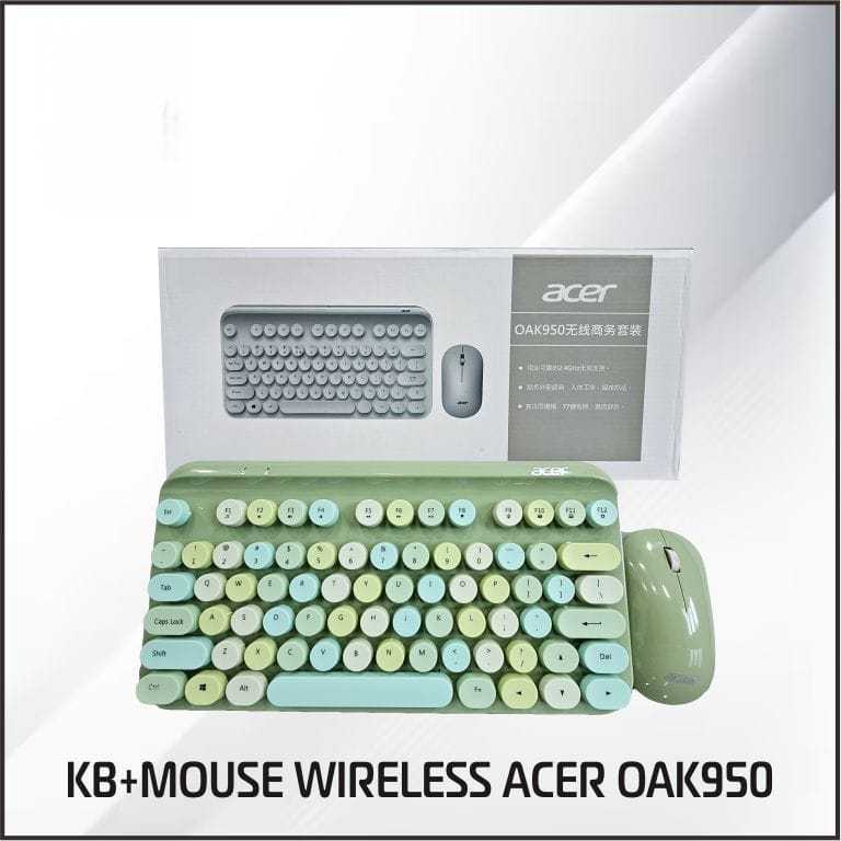 Acer Wireless Retro Keyboard And Mouse Combo ACER OAK950 | Shopee Malaysia