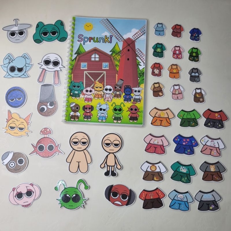Paper Doll Sprunki VOL 2 Children's Educational Toy Ready to Play ...