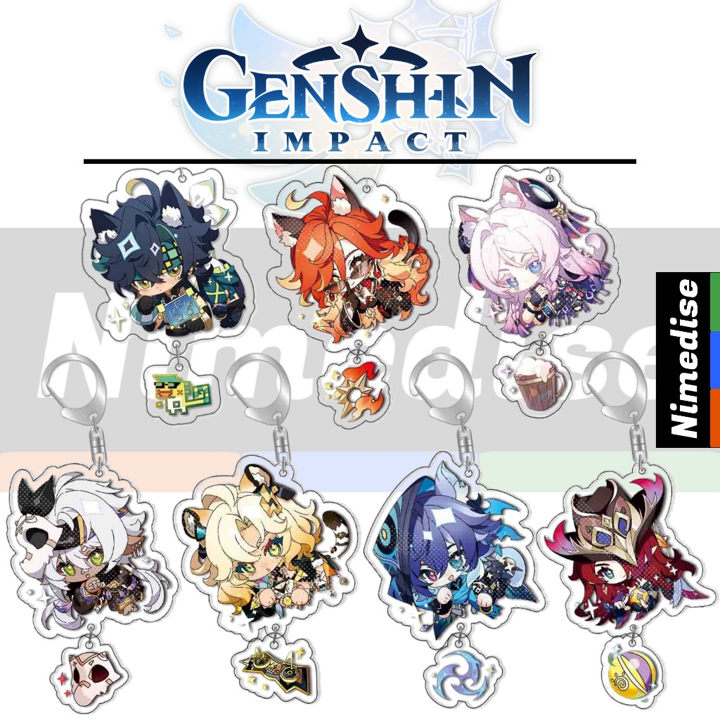 GANTUNGAN Genshin Impact Keychain Transparent Acrylic Keychain Zorro ...