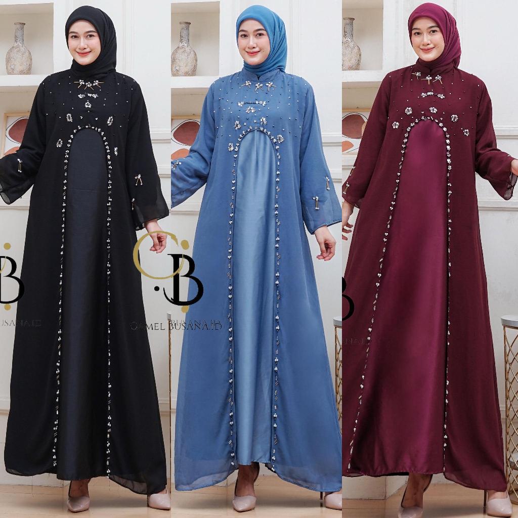 (FREE Hijab) Abaya Zena CamelBatik Muslim Eid Ramadhan Dress Women's ...