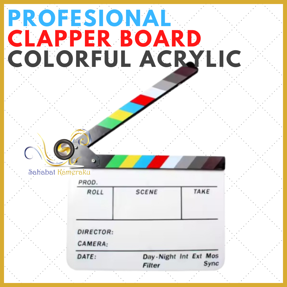 Clapper Board Colorful White Clapperboard Take Film Action Board ...