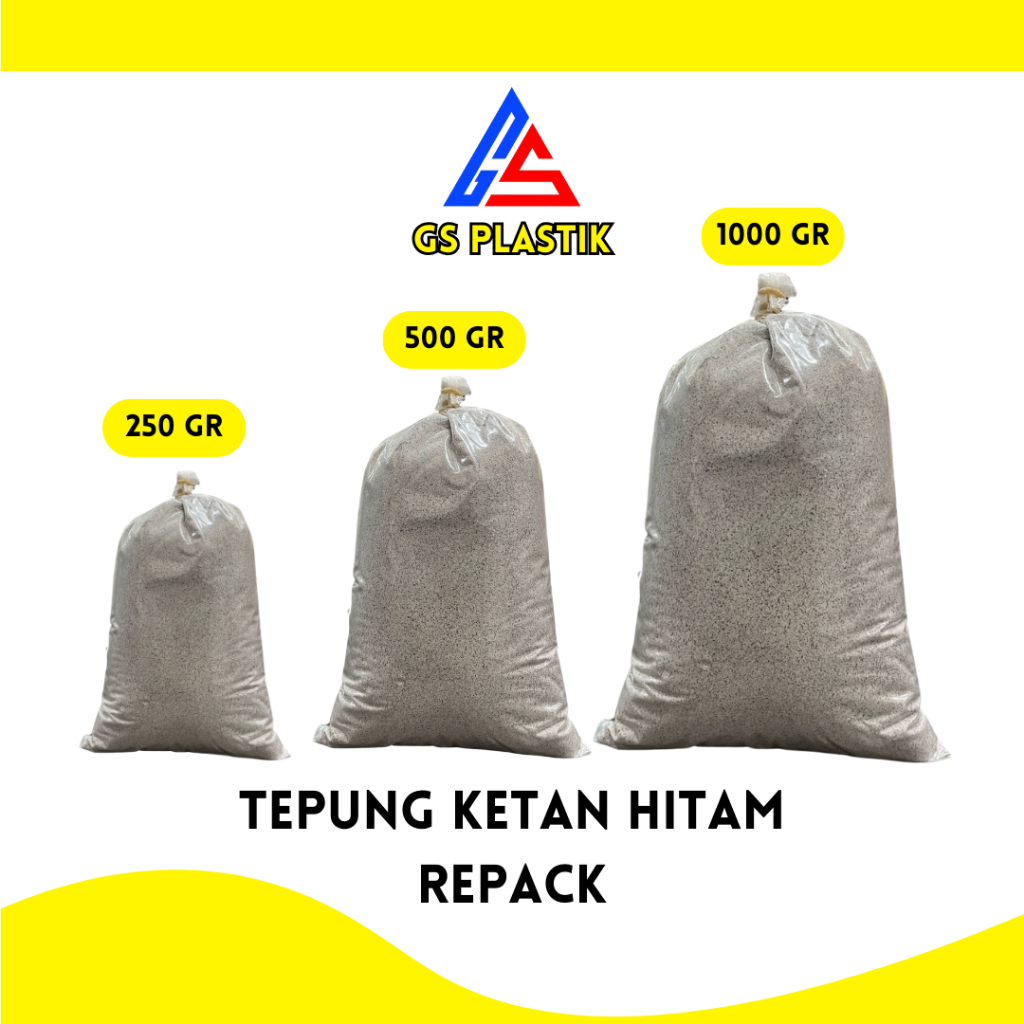 HITAM Black Glutinous Rice Flour Repack 250gr 500gr 1000gr Black Sticky ...
