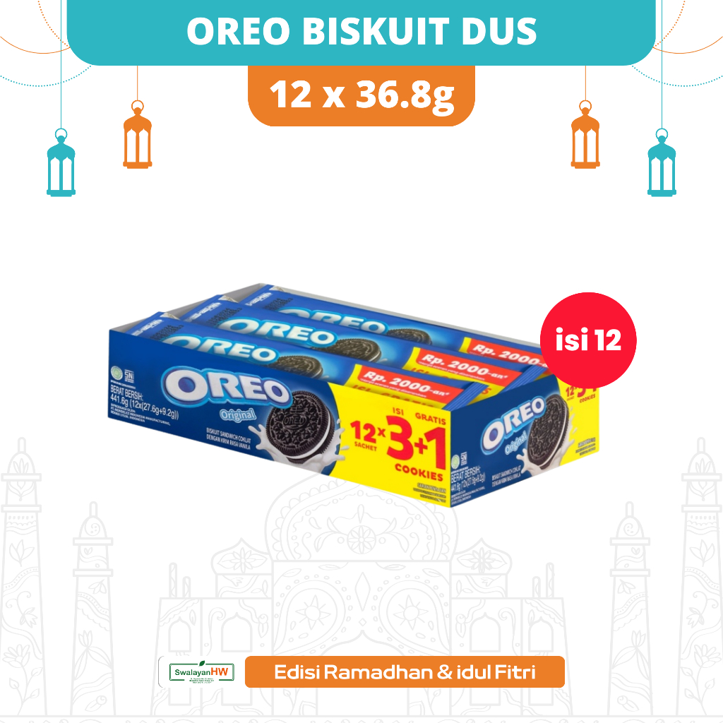 Oreo BISCUIT BOX/ DUS CONTENTS 12 x [27.6g+9.2g] I ED 12 2025 I ...