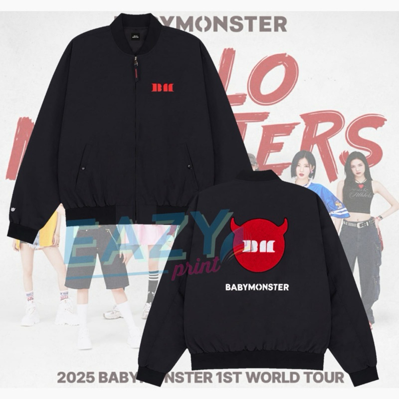 BOMBER JACKET BM BABYMONSTER MERCH HELLO MONSTERS CONCERT 2025 KPOP ...