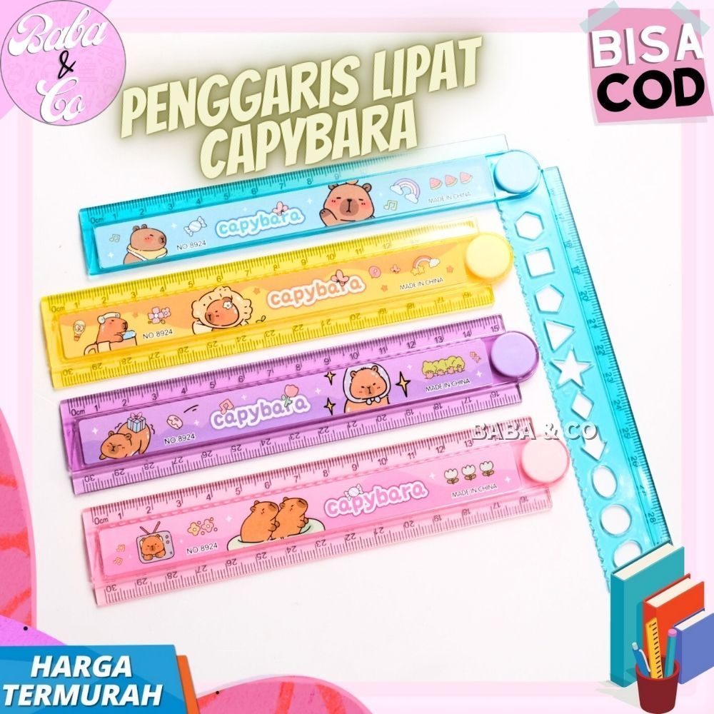 30cm CAPYBARA FOLDING RULER UNIQUE CUTE CAPYBARA FOLDING RULER CAPYBARA ...