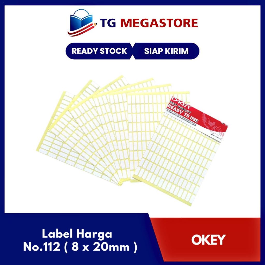 Okey Price Label No.112 (8 x 20mm) | Shopee Malaysia