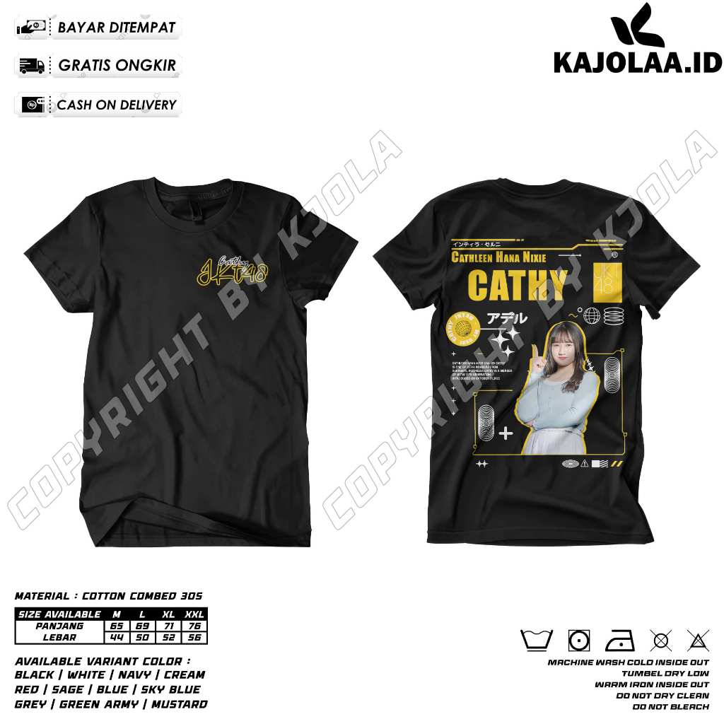 Kaos CATHY JKT48 NEW ERA SSK 2024 Cathleen Hana Nixie - TSHIRT MEMBER ...