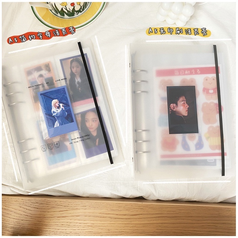 A5 Binder / Transparent Book Binder 6 Rings PP Material / Photocard ...