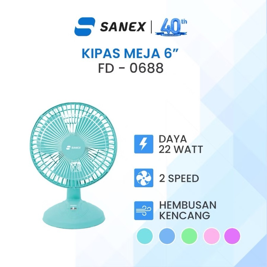 Sanex 6 Inch Table Fan FD-0688 Desk Fun Fan Small Fan Table Fan Color ...