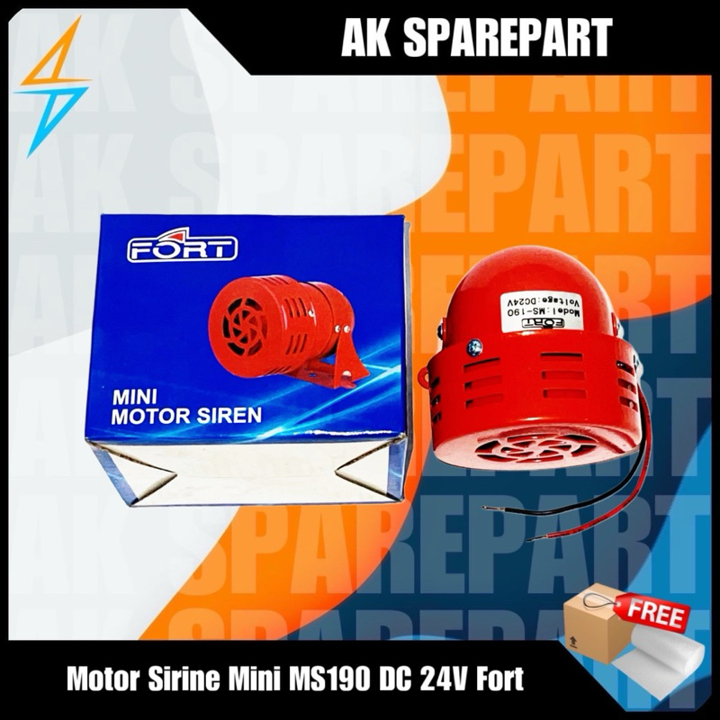 Mini Siren Motor MS190 DC 24V Fort Baby Siren Electric Alarm MS-190 24 Volt | Shopee Malaysia