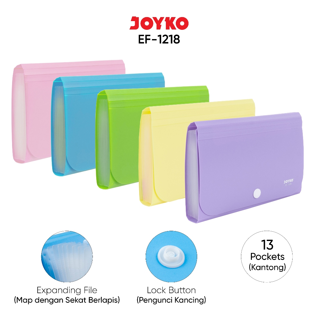 Expanding File Harmonica Folder Joyko EF-1218 Giro 13 Pocket | Shopee ...