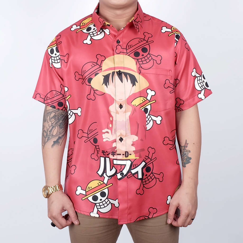 KEMEJA One Piece Monkey d Luffy Anime Men's Shirt | Shopee Malaysia